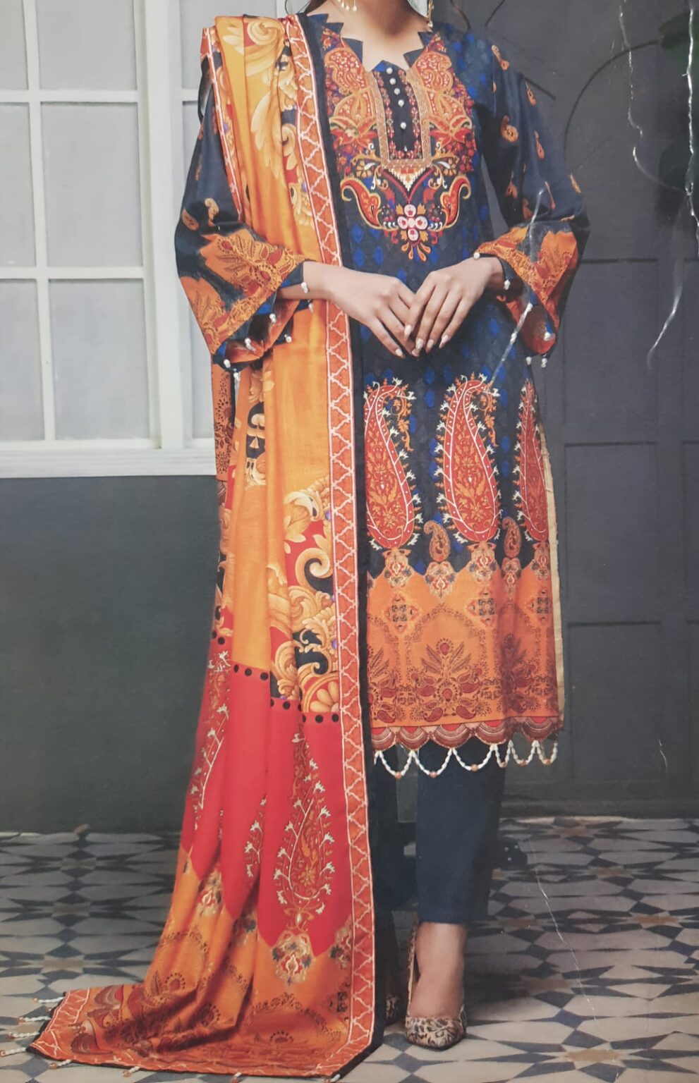 HANIA and MINAHIL Brand Digital Printed Khaddar → Sahara Cloth